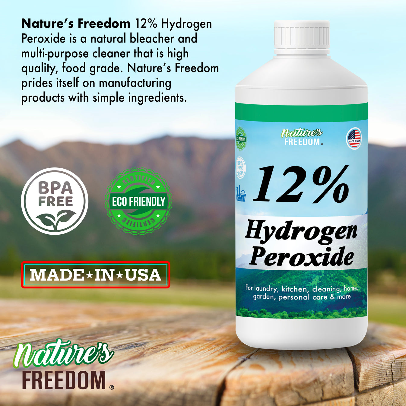 12% Hydrogen Peroxide 1 pint – NaturesFreedom